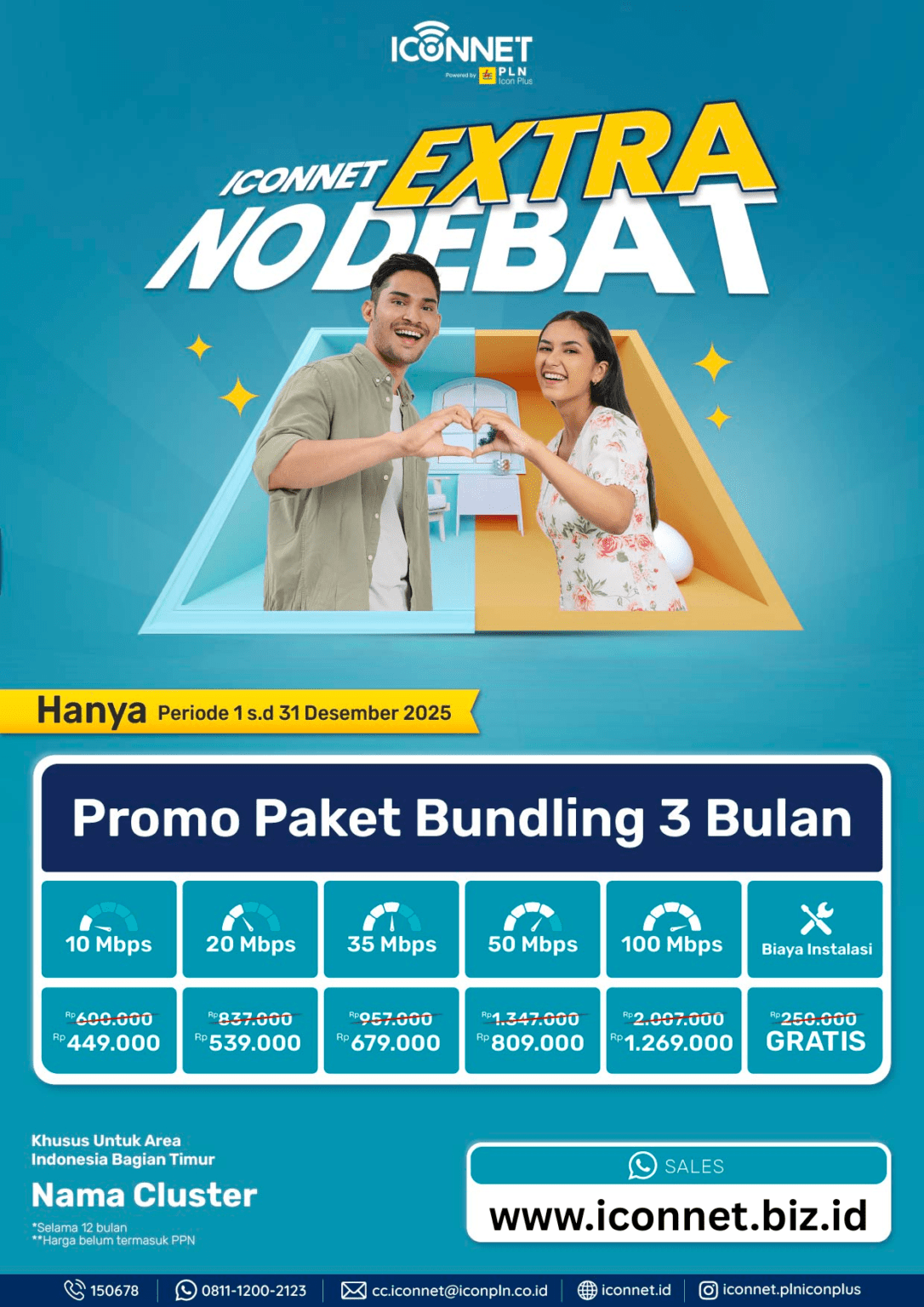 Harga Terbaru Wifi Iconnet - Gratis Instalasi - 08973338213